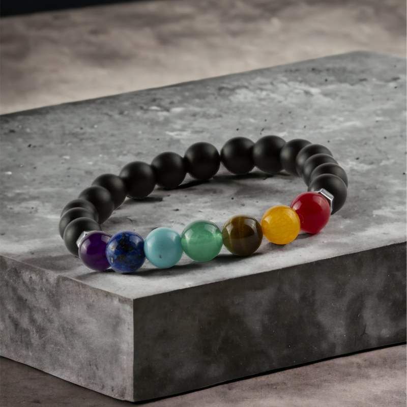 7li Doğaltaş Çakra Bileklik - Bileklik - Bilezik - Miamano