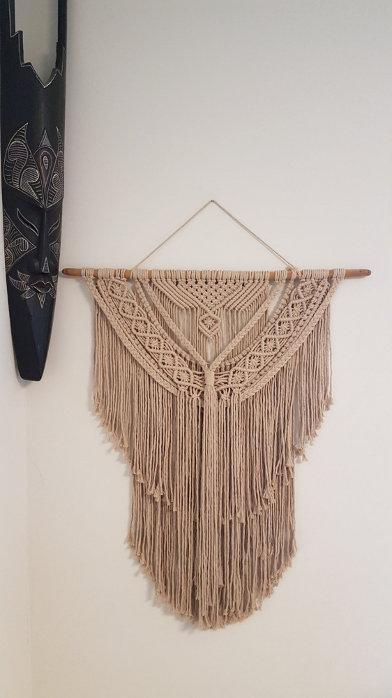 İnci Modeli Makrome Duvar Dekoru - Makrome Duvar Süsleri - Miamano