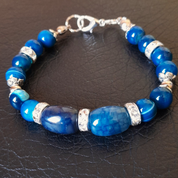 Mavi Akik Bileklik - Bileklik - Bilezik - Miamano