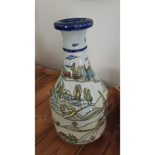 Modern Desenli Çini Vazo - Vazo - Miamano