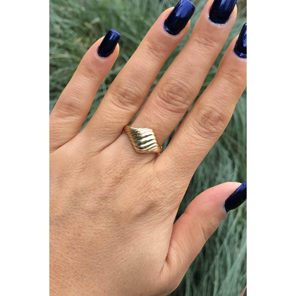 Gold Kuyumcu Model Yumru Ayarlamalı Yüzük - Yüzük - Miamano