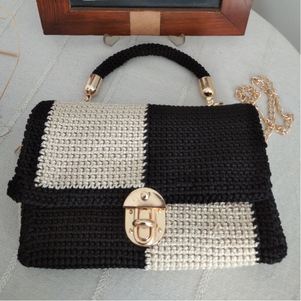 Polyester Makrome Çanta - Omuz Çantası - Miamano