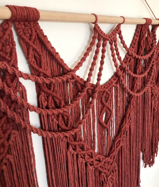 Makrome Bohem Duvar Dekoru/Süsü Hippie Torak Renk (BüyükBoy) - Makrome Duvar Süsleri - Miamano